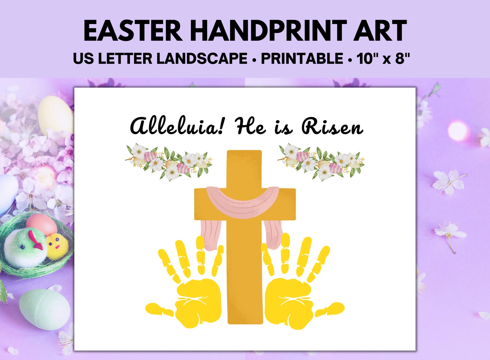 Easter Handprint Art, Lent Handprint Art, Fingerprint Art, Handprint ...
