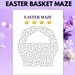 Easter Basket Maze Printable Easter Games - Etsy