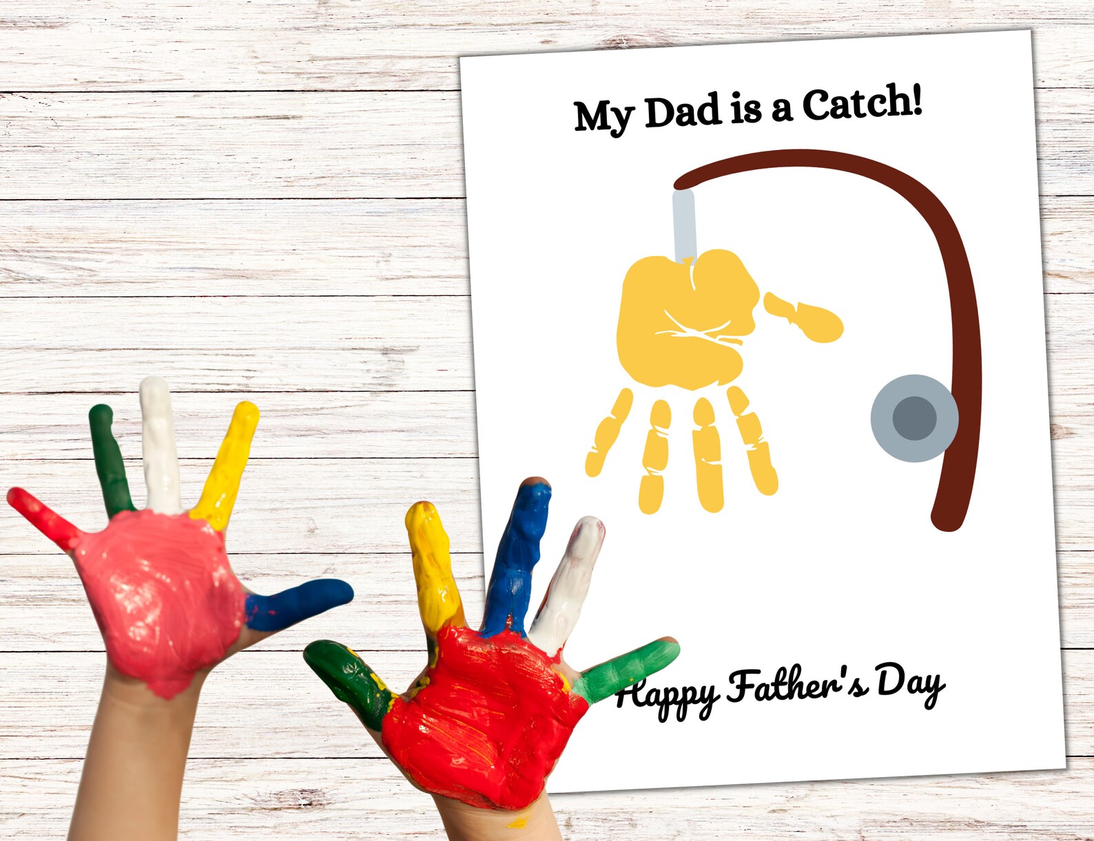 Father's Day Handprint Craft, Father's Day Handprint Printable ...