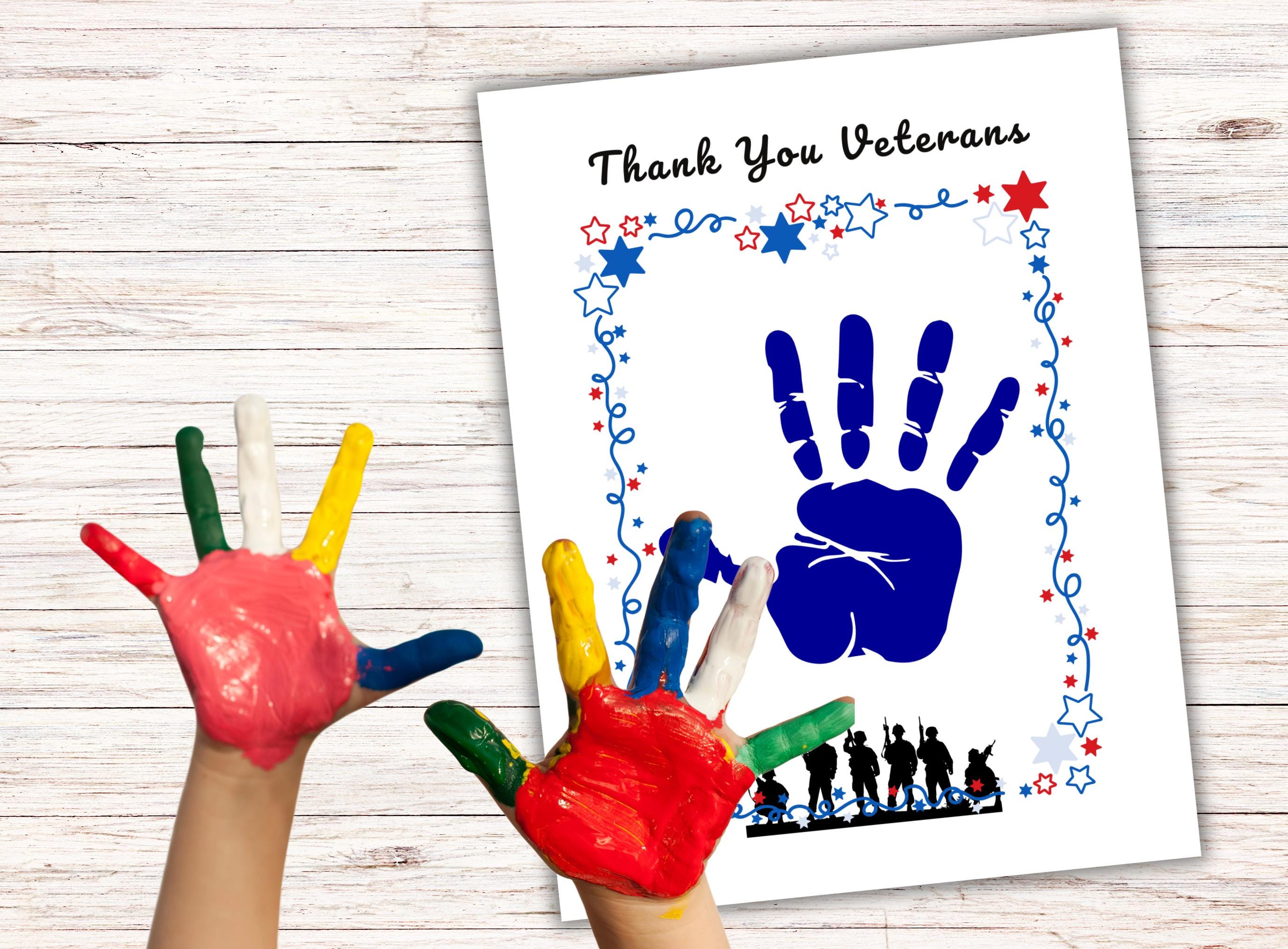 Veterans Day Handprint Craft, Veterans Day Activity, Handprint Art ...
