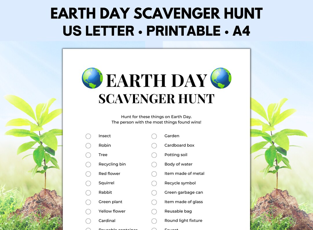Earth Day Scavenger Hunt, Earth Day Printable, Earth Day Activities ...