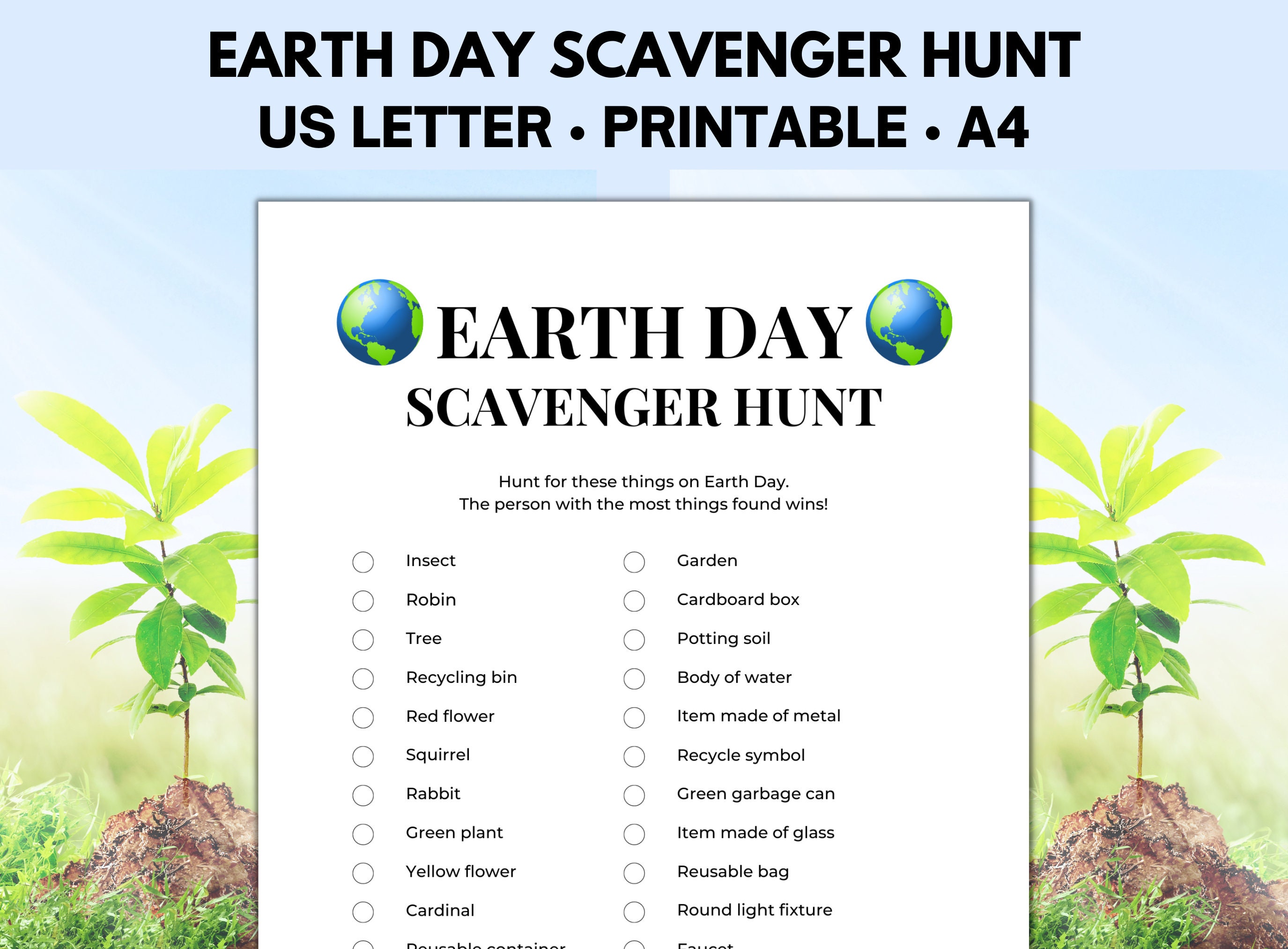 Earth Day Scavenger Hunt, Earth Day Printable, Earth Day Activities ...