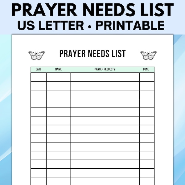 Prayer List - Etsy