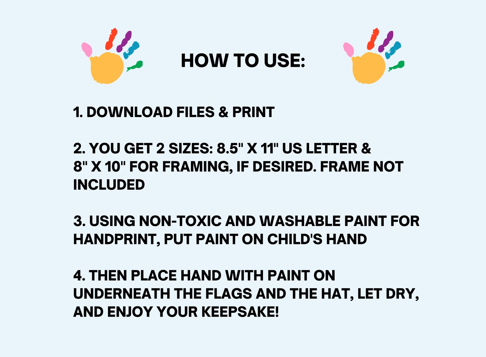 Presidents' Day Handprint Craft, Presidents' Day Activity, Handprint ...