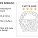 Easter Basket Maze Printable Easter Games - Etsy