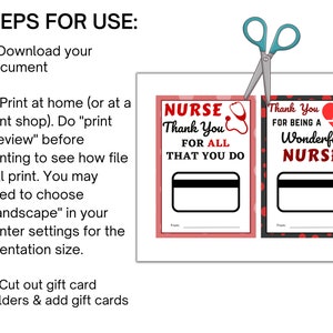 Nurse Gift Card Holder for Appreciation and Nurses Week, Nurse Co ...
