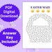 Easter Basket Maze Printable Easter Games - Etsy