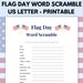 Flag Day Word Scramble, Flag Day Printable, Flag Day Activities, Flag ...