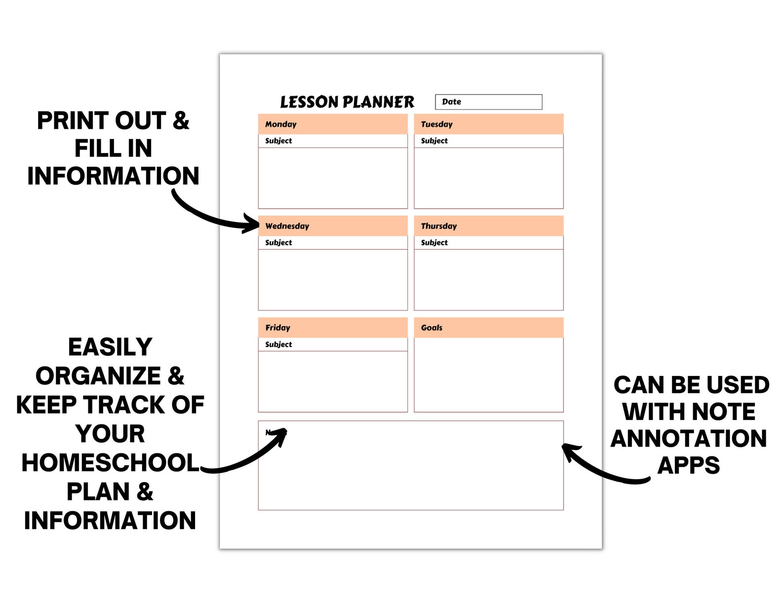 Homeschool Planner Printable, Homeschool Teacher Planner, Homeschool ...