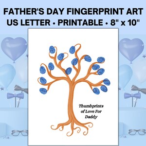 Father's Day Fingerprint Art, DIY Fingerprint Art, Fingerprint Craft ...