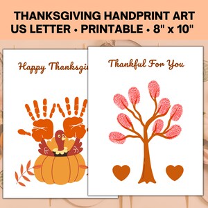 Thanksgiving Handprint, Thanksgiving Kids Table Activities, Fingerprint ...