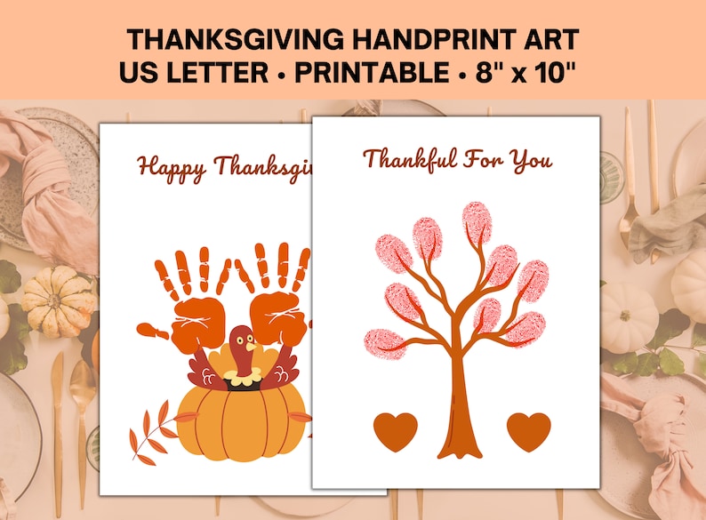 Thanksgiving Handprint, Thanksgiving Kids Table Activities, Fingerprint ...