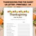 Thanksgiving Find the Guest Game, Find Someone Who, Printable ...