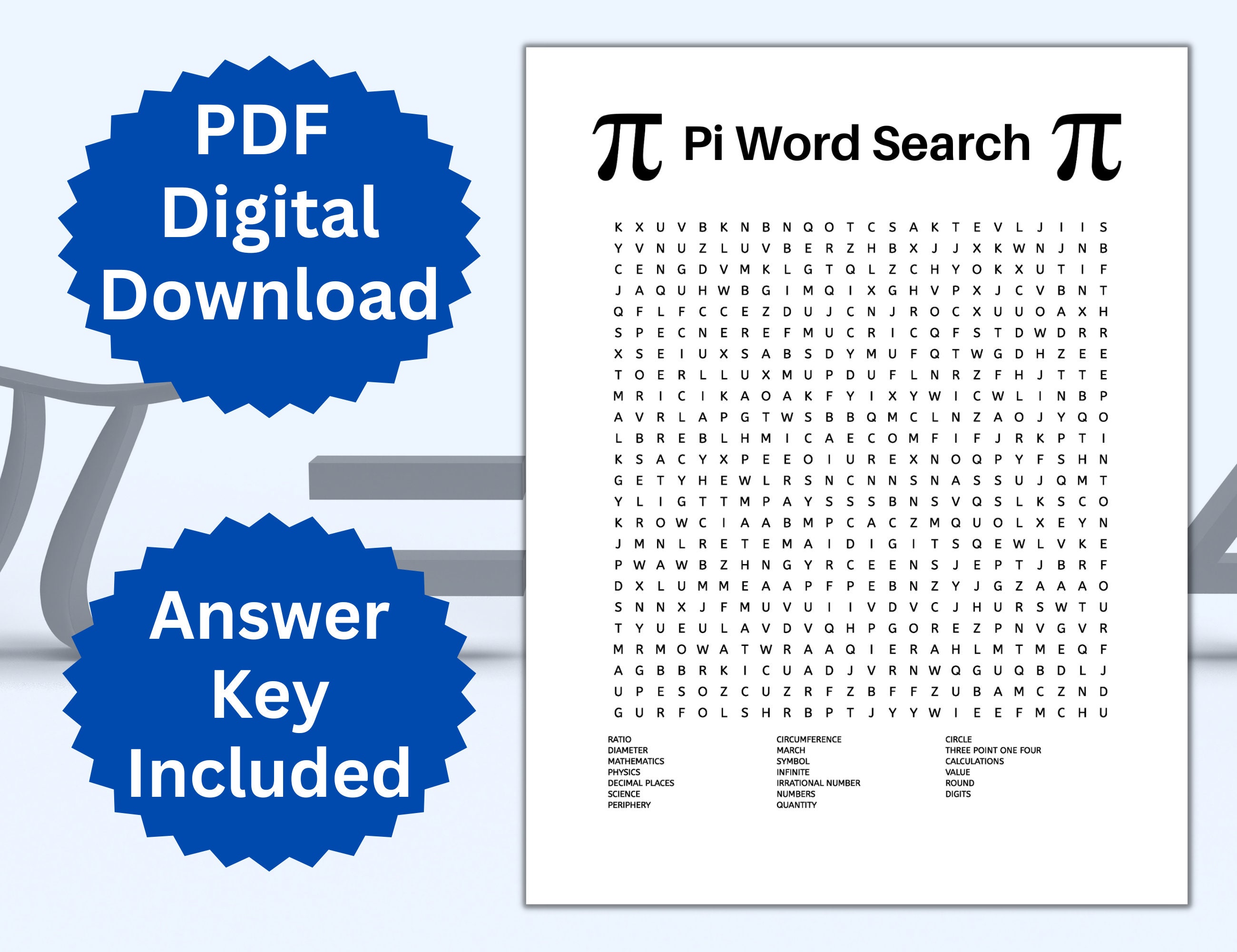 Pi Word Search Puzzle, Pi Day Games, Pi Day Party, Math Teacher Pi ...
