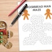 Gingerbread Man Maze, Maze Printables, Gingerbread Day Games, Printable ...