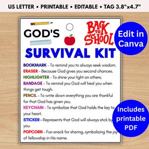 God's Back to School Survival Kit, Christian Survival Kit, God Survival ...