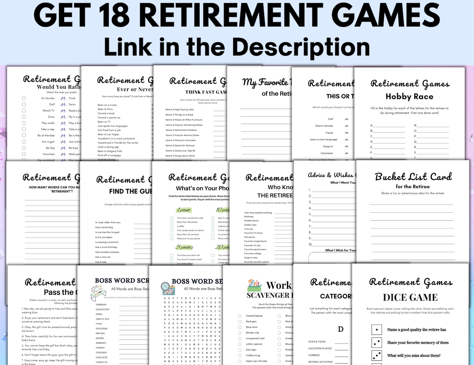 Retirement Pass the Gift Game, Retirement Games, Retiree Games, Ice ...