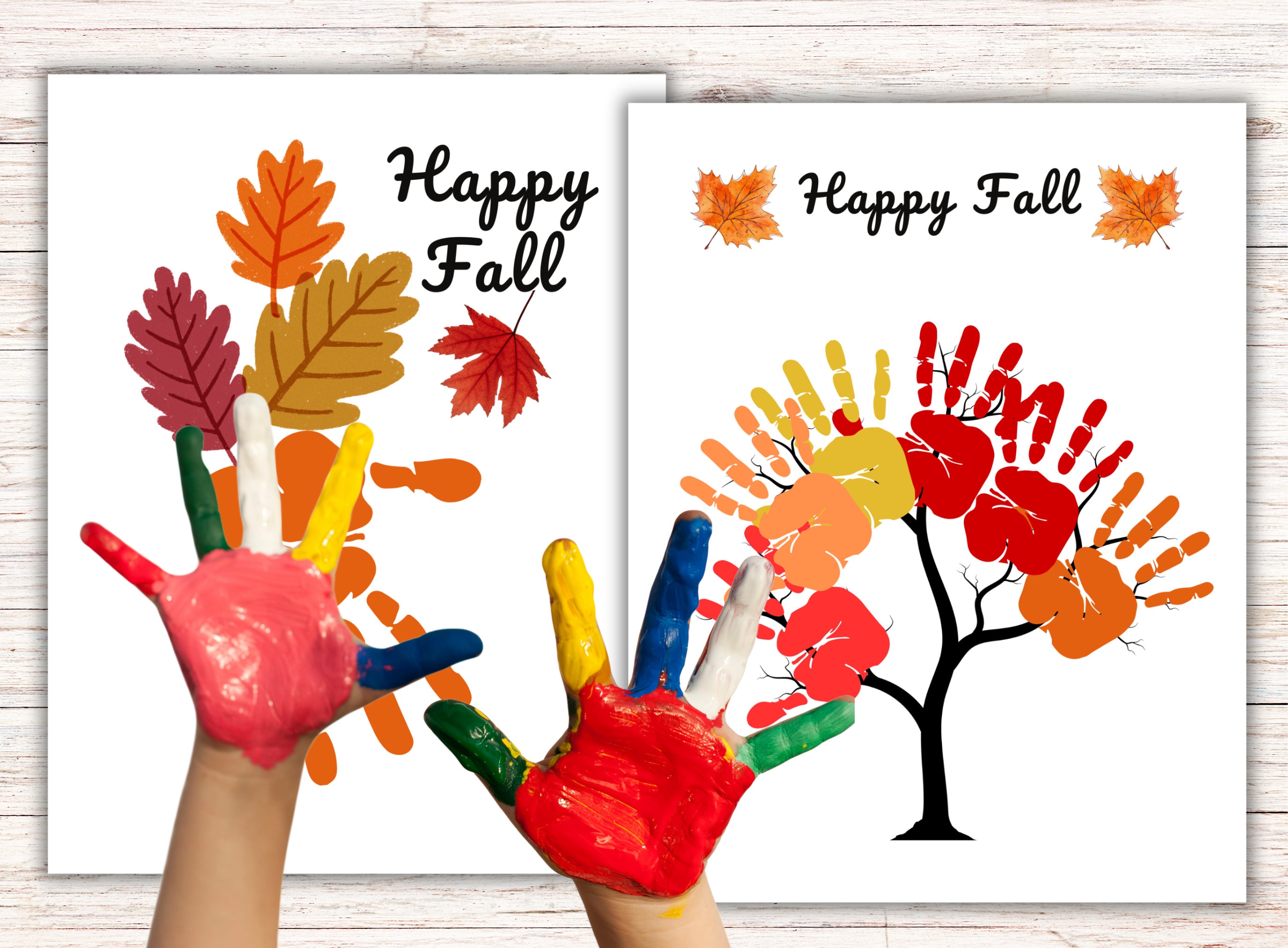 Fall Handprint Art Craft for Preschool and Daycare, Autumn Handprint ...