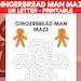Gingerbread Man Maze, Maze Printables, Gingerbread Day Games, Printable ...