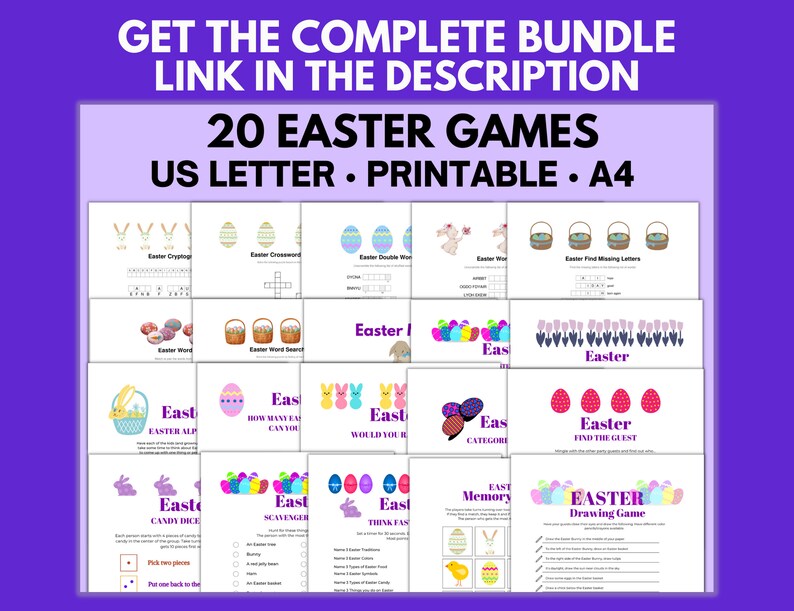 Easter Think Quick Game, Printable Easter Games for Kids and Adults ...