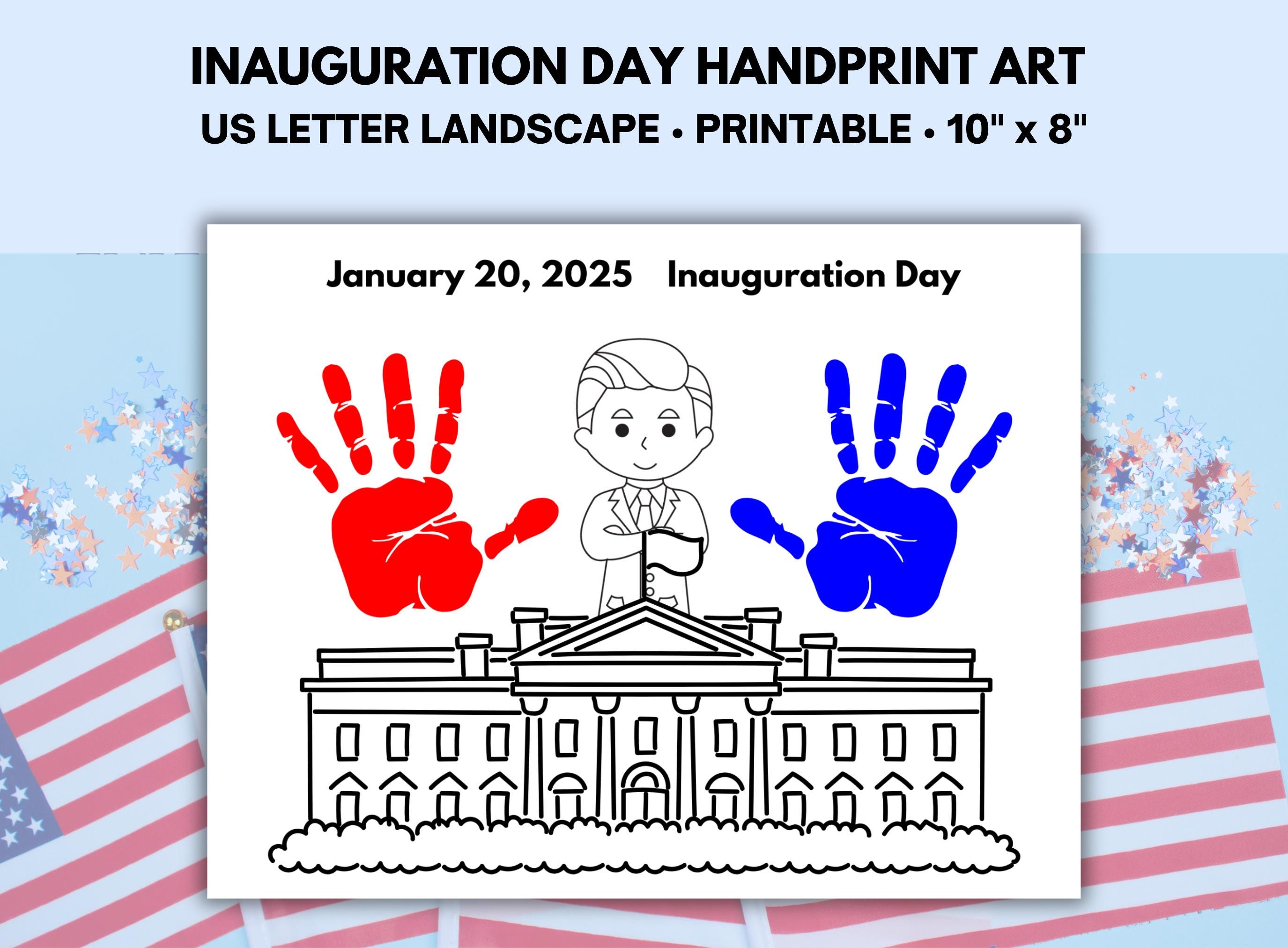 Inauguration Day Handprint Art, Fingerprint Art, Kids and Toddlers ...