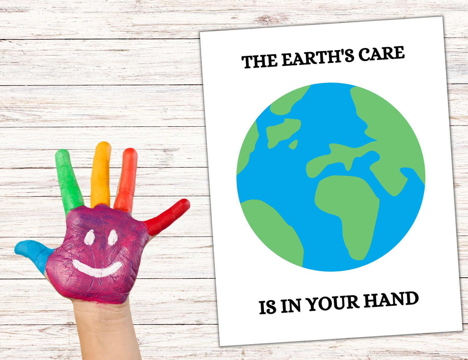 Earth Day Handprint, Earth Day Printable, Earth Day Activities ...