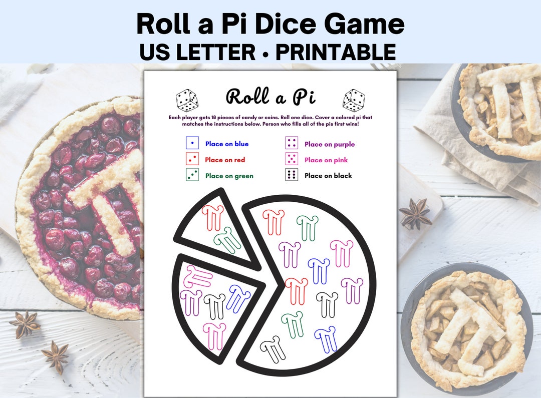 Roll a Pi Candy Dice Game, Pi Day Activity for School and Home for Kids ...