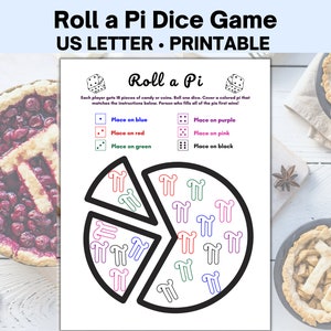 Roll a Pi Candy Dice Game, Pi Day Activity for School and Home for Kids ...