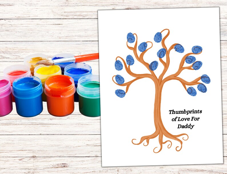 Father's Day Fingerprint Art, DIY Fingerprint Art, Fingerprint Craft ...