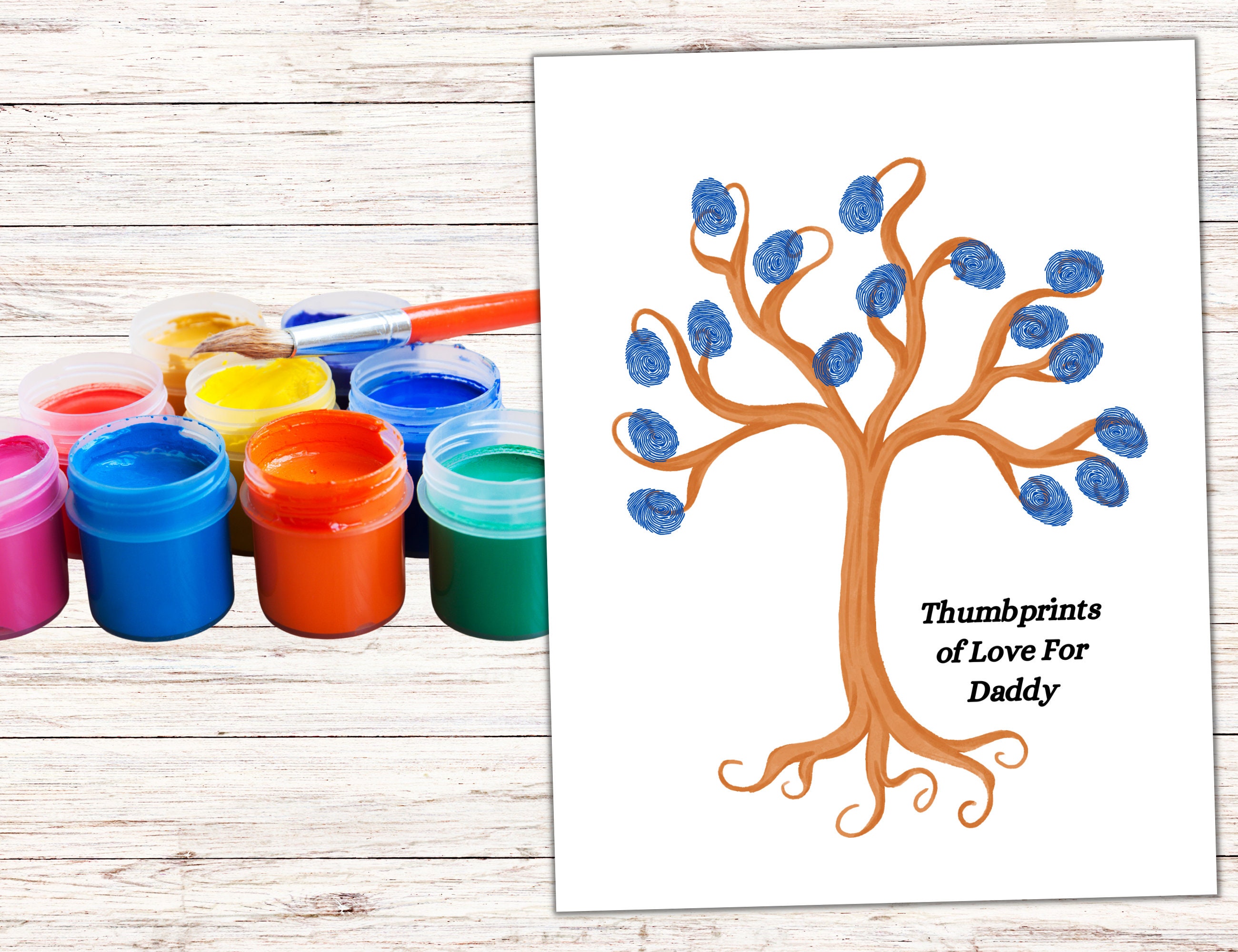Father's Day Fingerprint Art, DIY Fingerprint Art, Fingerprint Craft ...