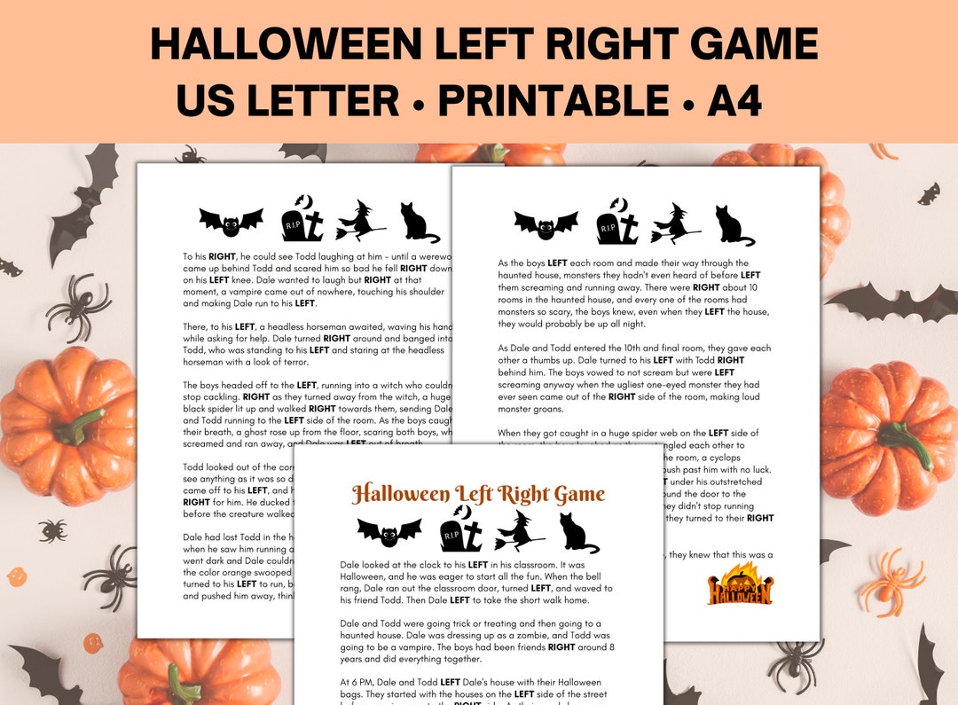 Halloween Left Right Game, Pass the Gift Game, Pass the Prize Game ...