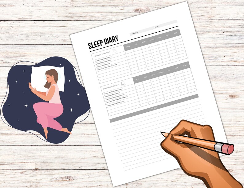 Sleep Tracker Printable, Adult Child Toddler Sleep Log Tracker, Sleep ...