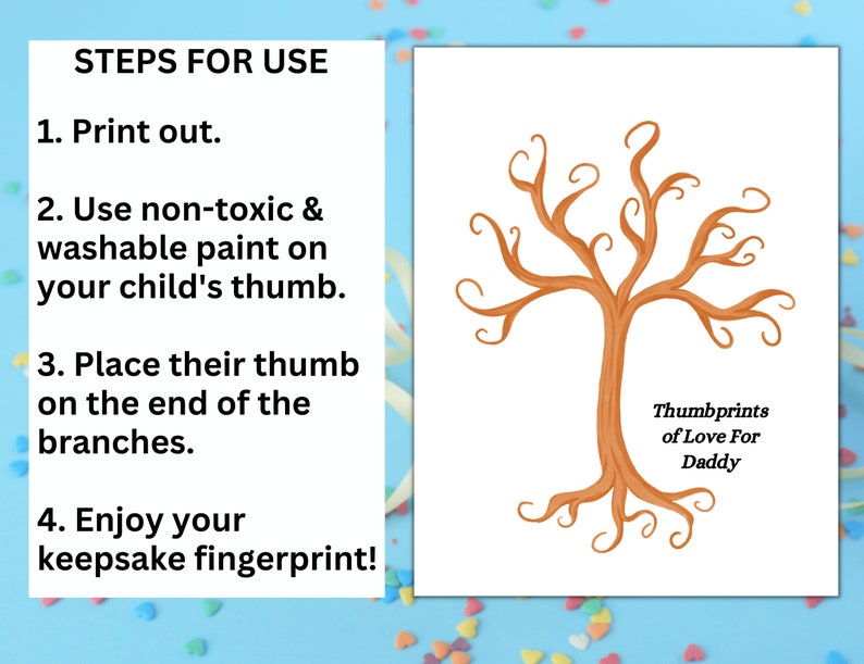 Father's Day Fingerprint Art, DIY Fingerprint Art, Fingerprint Craft ...