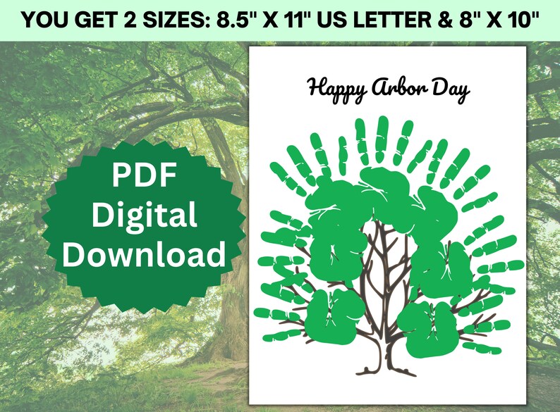 Arbor Day Handprint Art for Kids and Toddlers, Handprint Craft for ...
