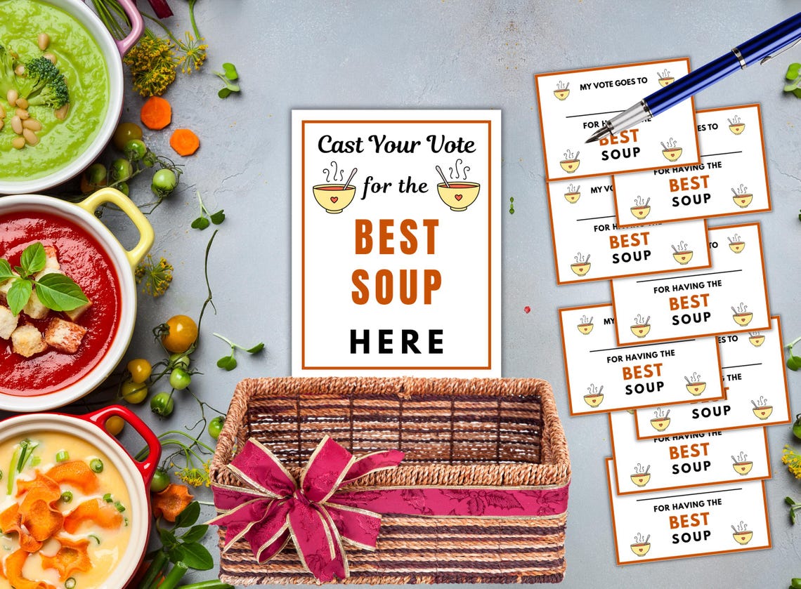 Soup Cook off Contest Kit, Soup Cookoff, Soup Competition, Soup Contest ...