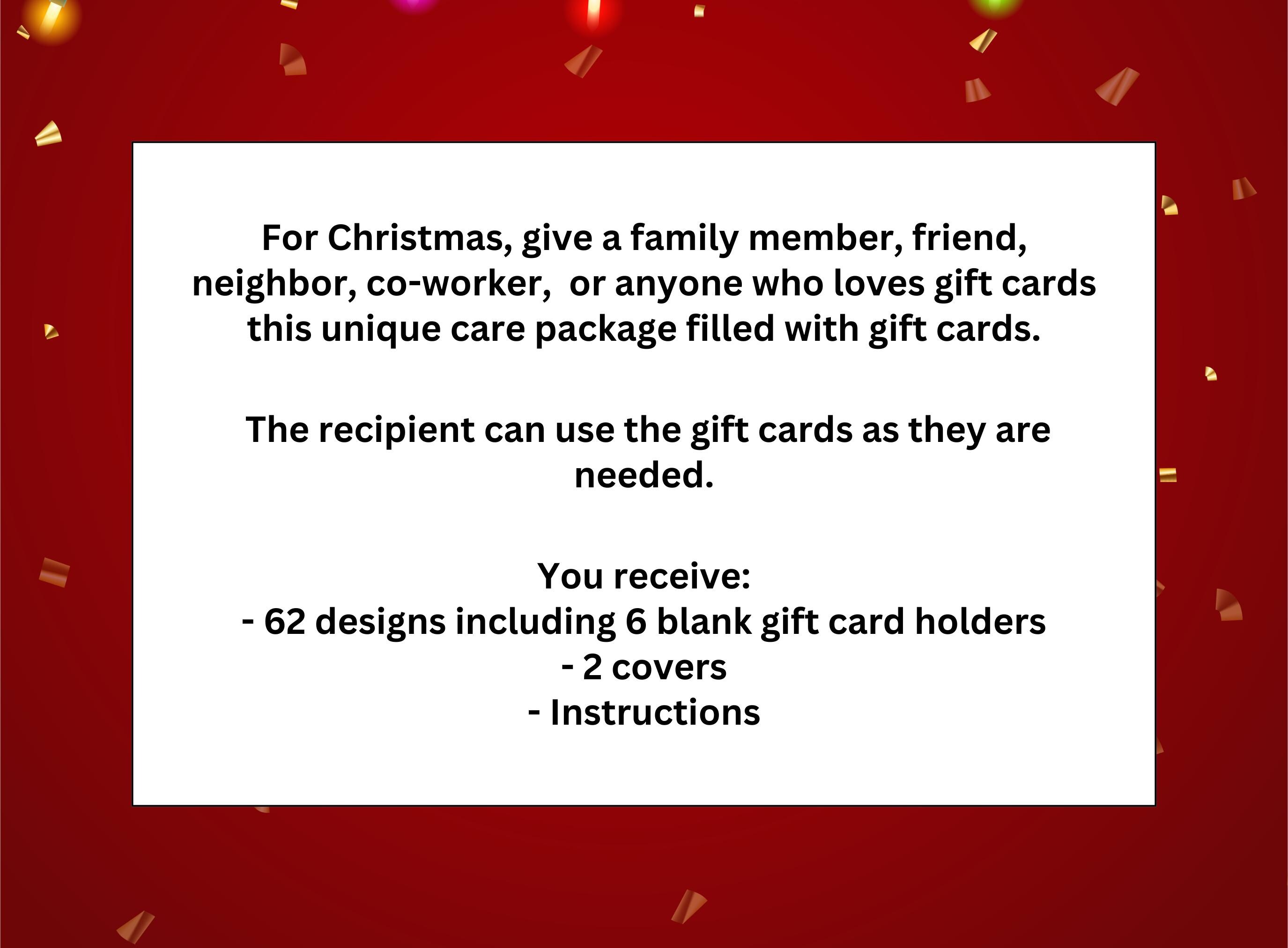 Printable Gift Card Book for Christmas, Christmas Gift Card Holders ...