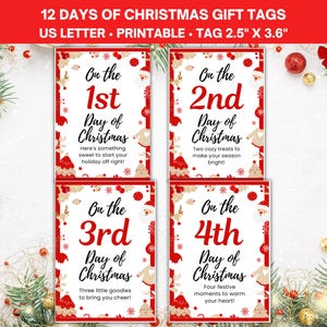 12 Days of Christmas Tags, 12 Days of Christmas Activities and Gift ...