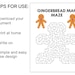 Gingerbread Man Maze, Maze Printables, Gingerbread Day Games, Printable ...