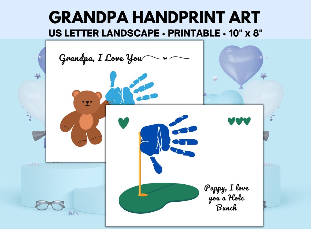 Grandpa Handprint Art Craft for Father's Day, Birthday or Grandparents ...