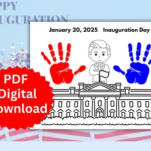 Inauguration Day Handprint Art, Fingerprint Art, Kids and Toddlers ...