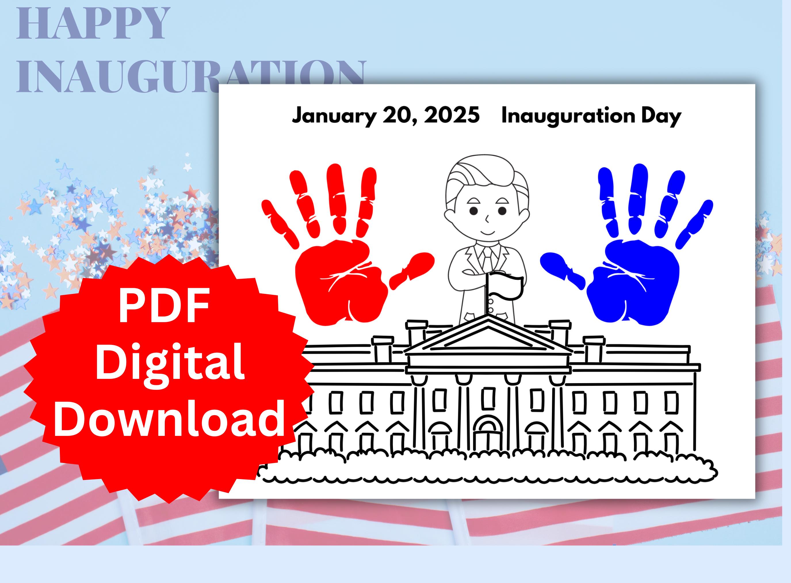 Inauguration Day Handprint Art, Fingerprint Art, Kids and Toddlers ...