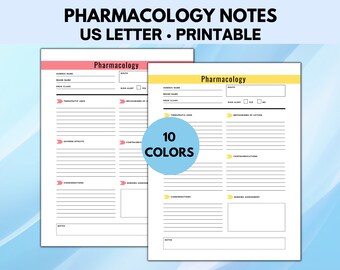 Pharmacology Drug Class Printable Template - Etsy