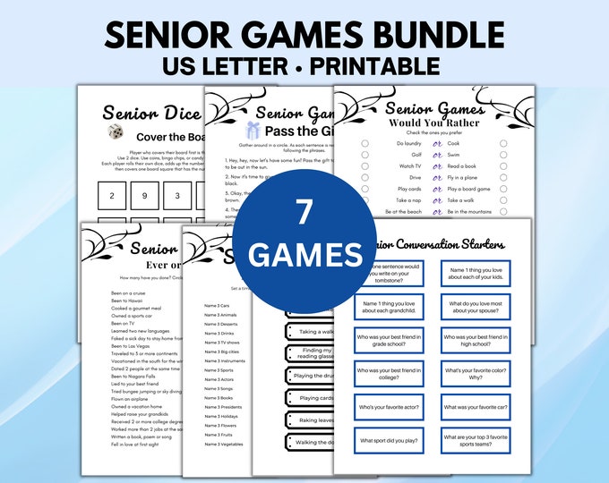 Senior Dice Game, Printable Games for Seniors, Retirement Games ...