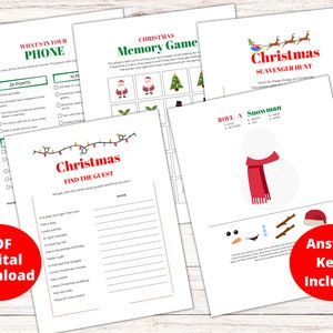 Christmas Game Bundle Printable Christmas Games Christmas - Etsy