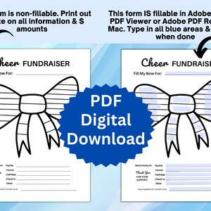Cheer Bow Fundraiser, Fill My Bow, Cheer Planner for Donations, Cheer ...