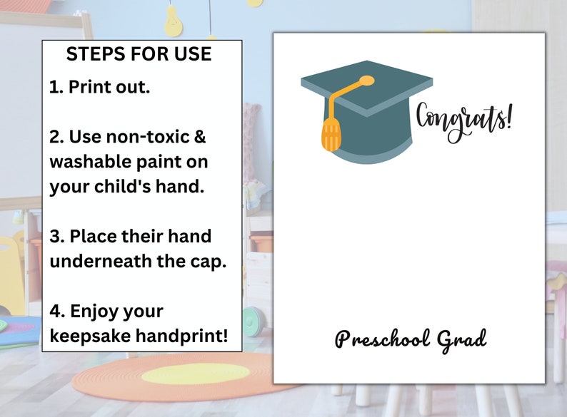 Handprint Art for Kids for Preschool Graduation, Handprint Craft ...