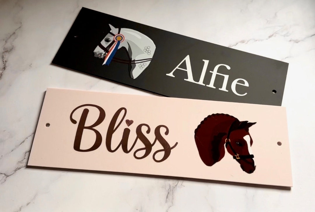 Custom Stable Door Signs / Stable Plaques With Horse Heads - Etsy