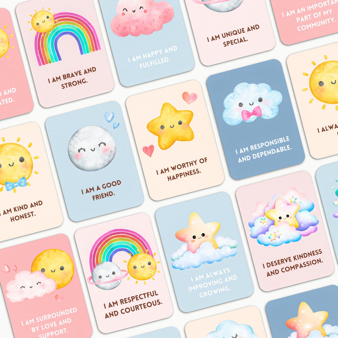 Printable Kids Affirmation Cards for Kids Positive Affirmations Toddler ...