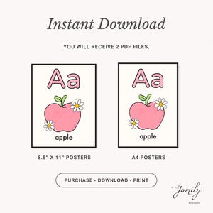 Printable Alphabet Poster Classroom Posters Preschool Printable ...