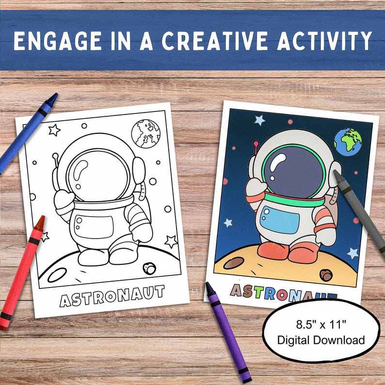 Printable Kids Outer Space Coloring Pages for Kids Space Activities for ...